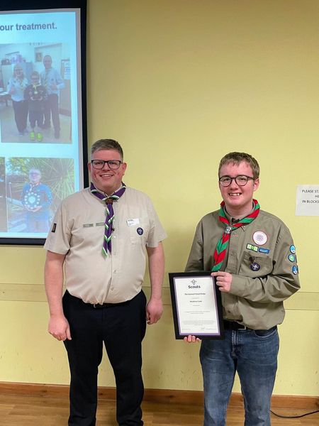 Matt and County Commissioner Paul Wakely | 1st Studley Scout Group